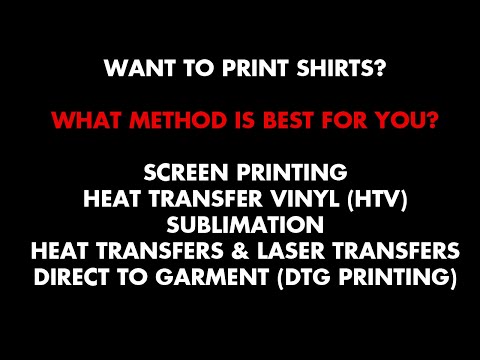 Shirt Printing - Print Methods Explained