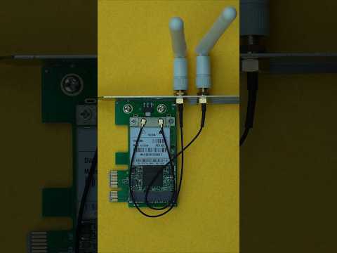 Wireless Wifi Network Card Mini PCI-E To PCI-E 1X Desktop Adapter + 2 Antennas