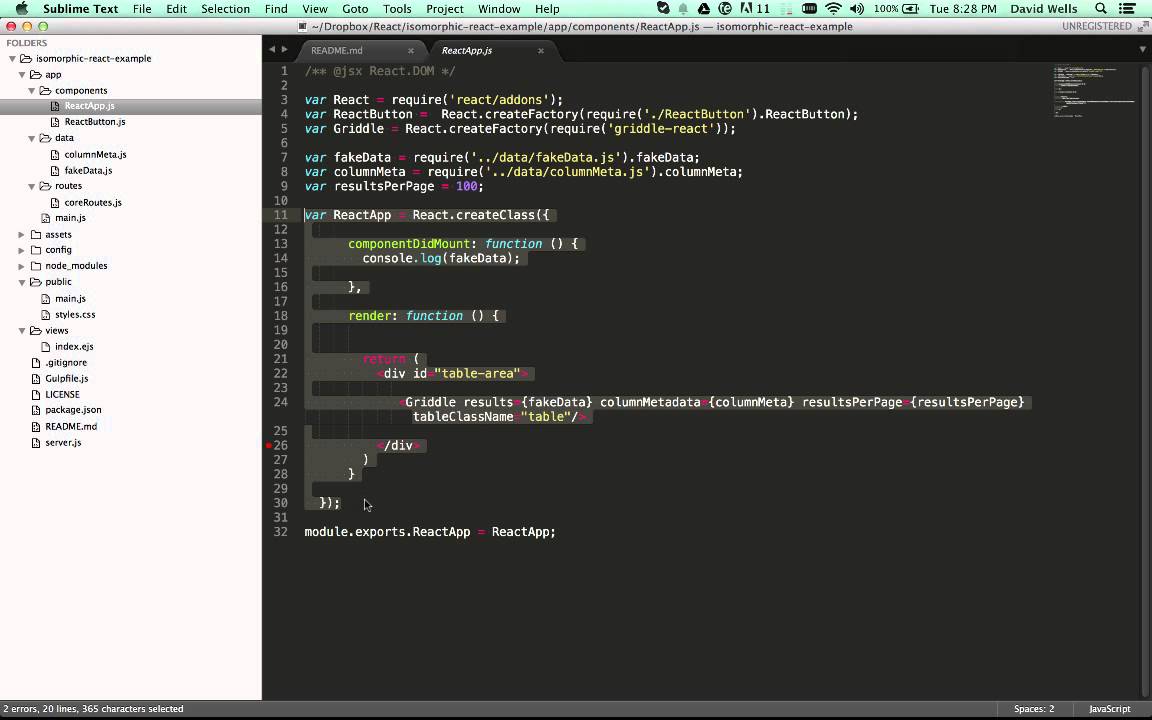 Serverside Isomorphic Javascript Rendering with ReactJS & Node