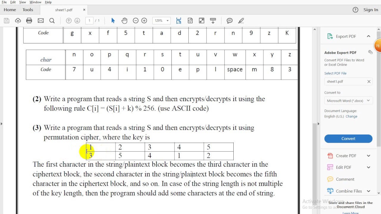 Correcting the permutation cipher