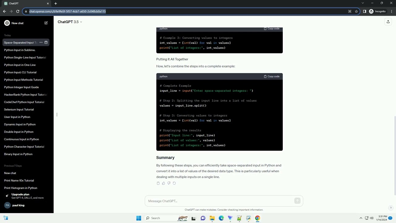 how to take input in python separated by space