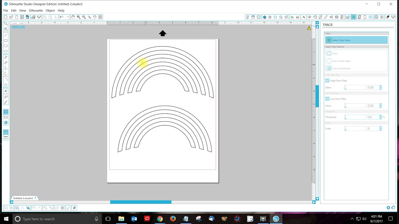 Silhouette example of stencil from pdf