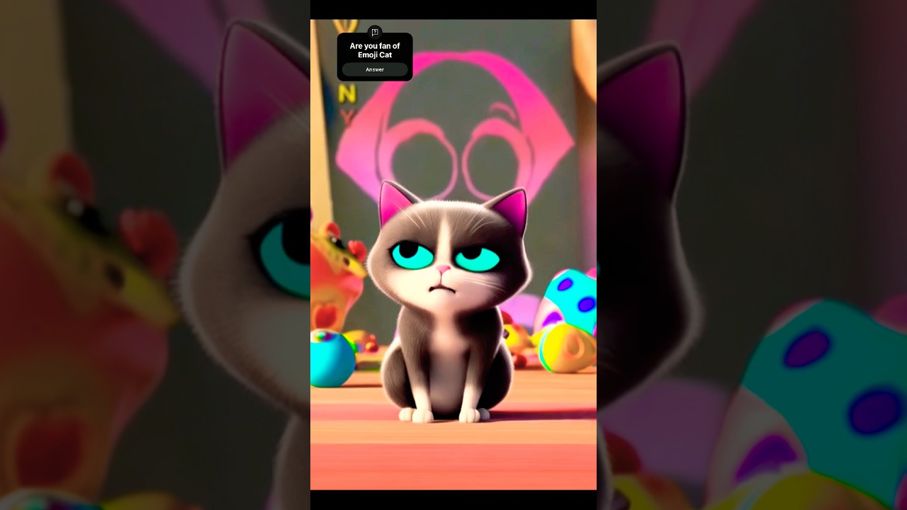AI version of Emoji Cat when it appears! #scratchbook #emojicat #ai #fypyoutube #youtubehighfive