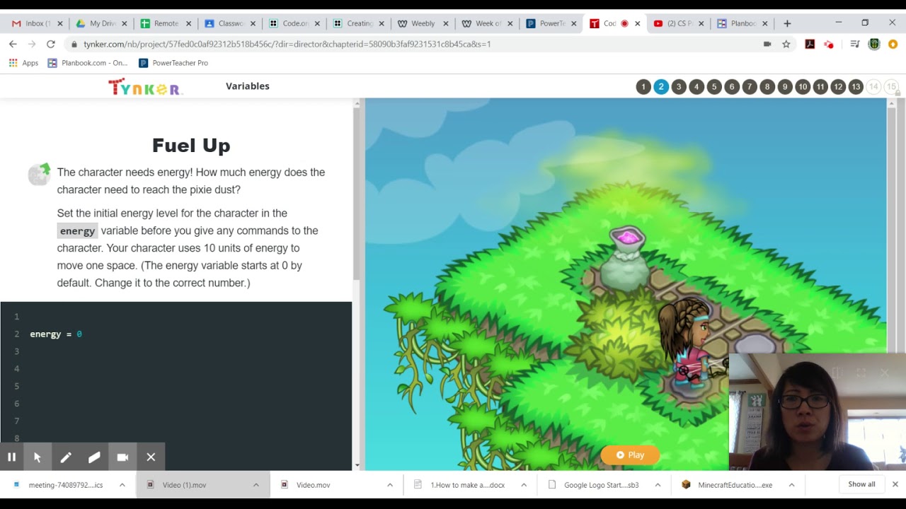 Tynker/Python 101: Variables