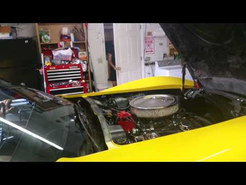 1973 corvette start up open headers
