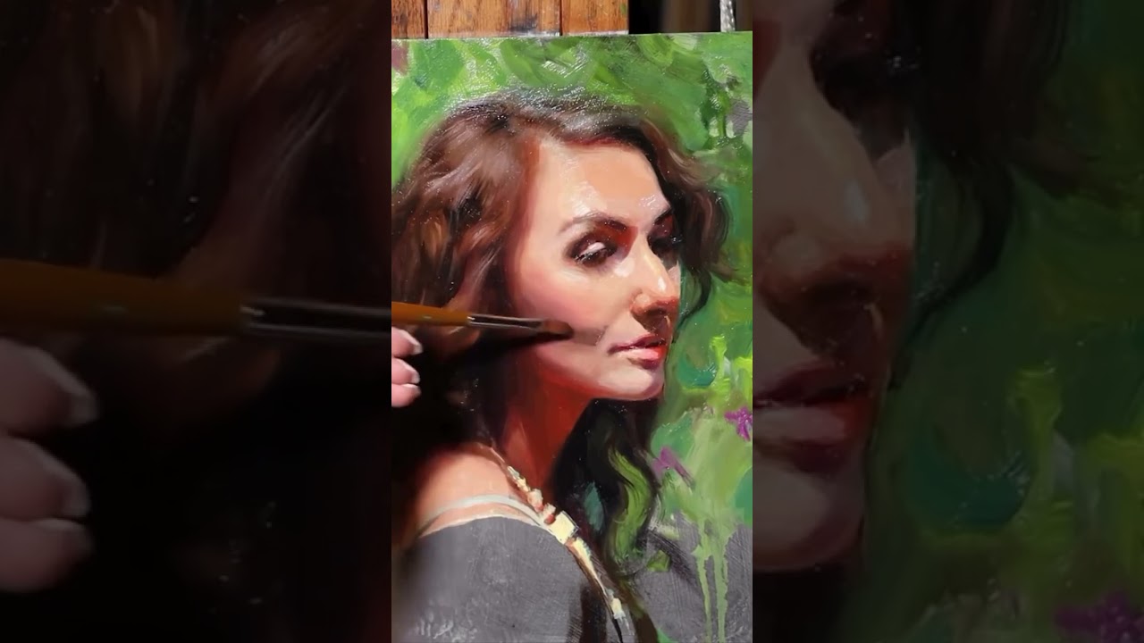 Vibrant Color & Expressive Brushwork in Oil Portrait | Art by: @annarose_artist