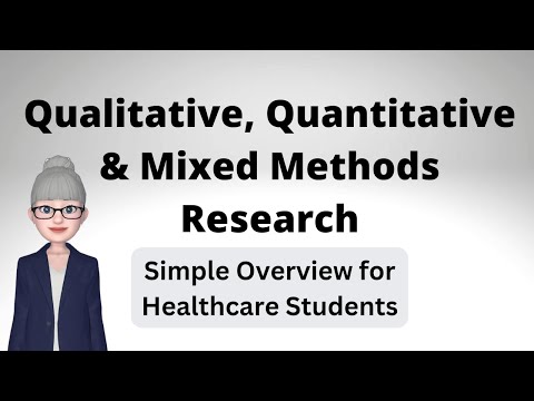 Qualitative, Quantitative and Mixed Methods Research - for Healthcare Students and Researchers