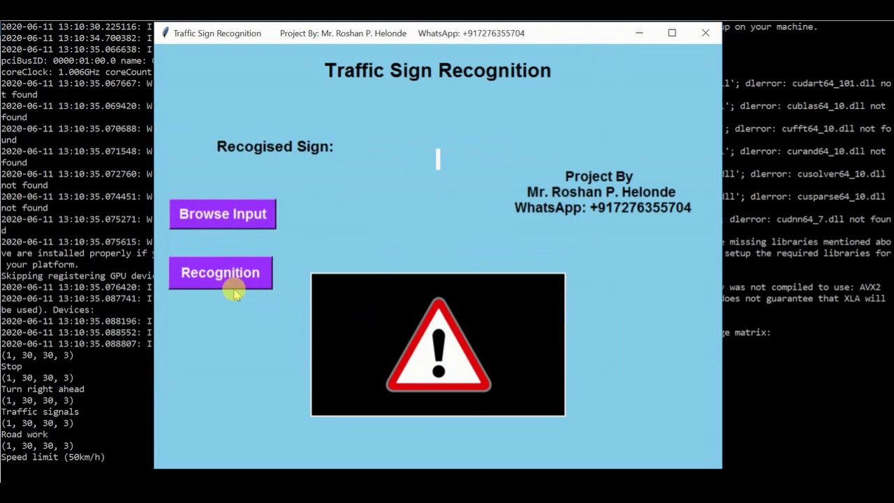Traffic Sign Recognition using Python Code