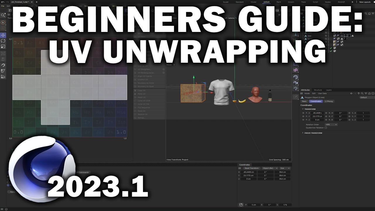 Cinema 4d 2023: Beginners Guide PT12 (UV Unwrapping) + Huion Tablet Review