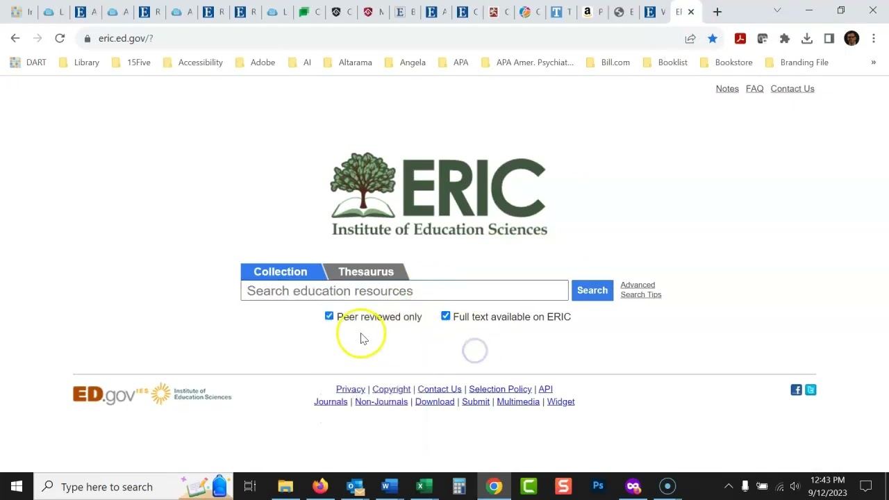 ERIC (Education Database) Advanced Searching