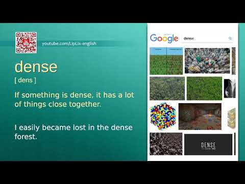 Dense : B2 level english vocabulary lesson, www.LipLix.com