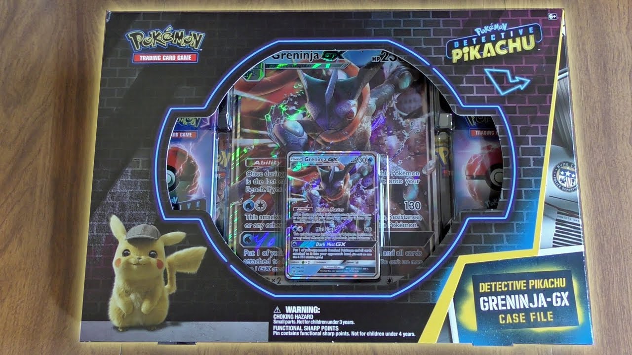 Detective Pikachu Greninja GX Case File Opening