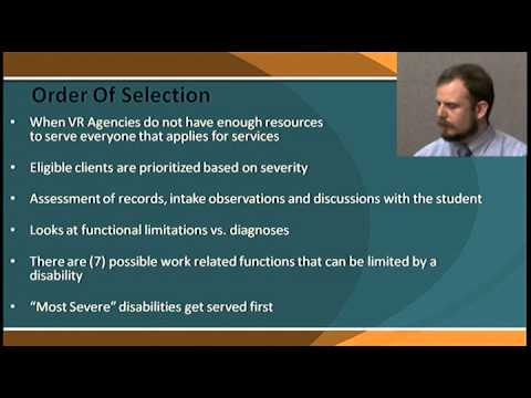 Eligibility and Prioritization of State VR Services