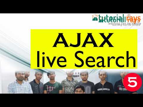 Learn 5 Ajax live search | Ajax Live Search with PHP MySql Ajax Tutorial | Tutorial Rays By Umar ...