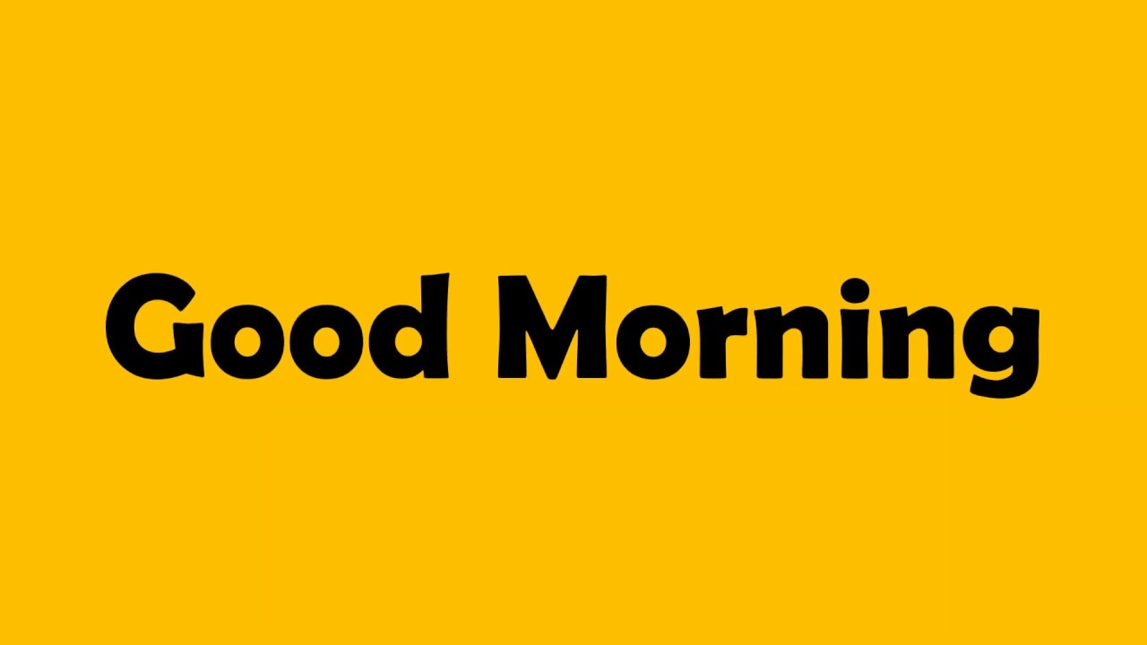 Animated Good Morning. Good Morning Text Animation!