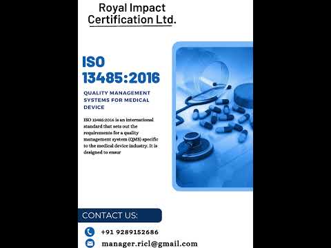 What is ISO 13485 for medical devices?