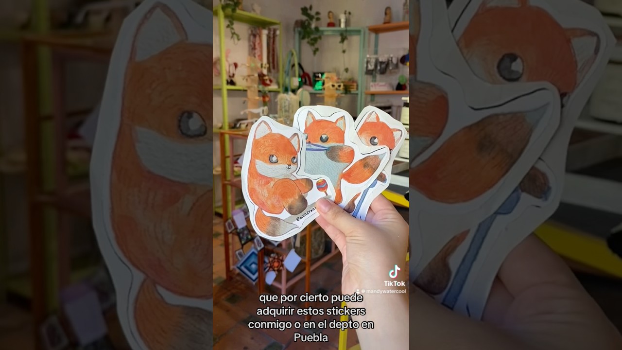 Cómo hago stickers #arte #stickers #watercolor #acuarela #animales #dibujo #procreate #díadelniño
