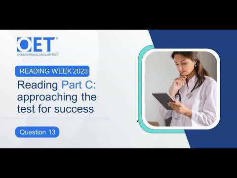OET Reading Sample Test 5 - (Part C) Q13