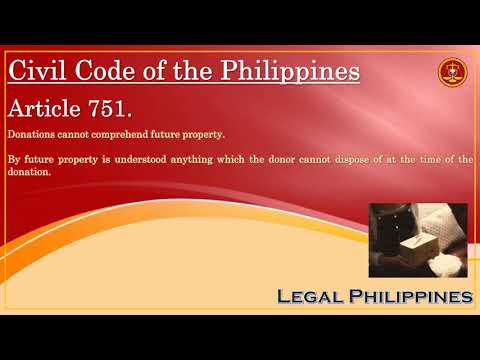 Can You Donate Future Property? | Civil Code Article 751