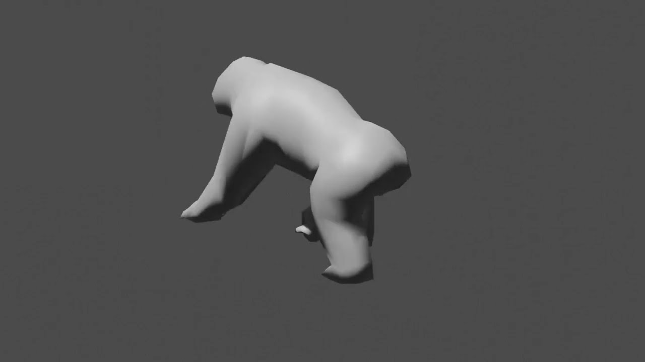gorilla run animation reference