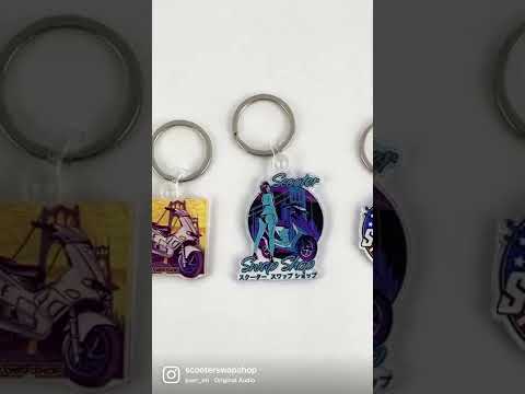 Keychains I designed and had made for Scooter swap shop
