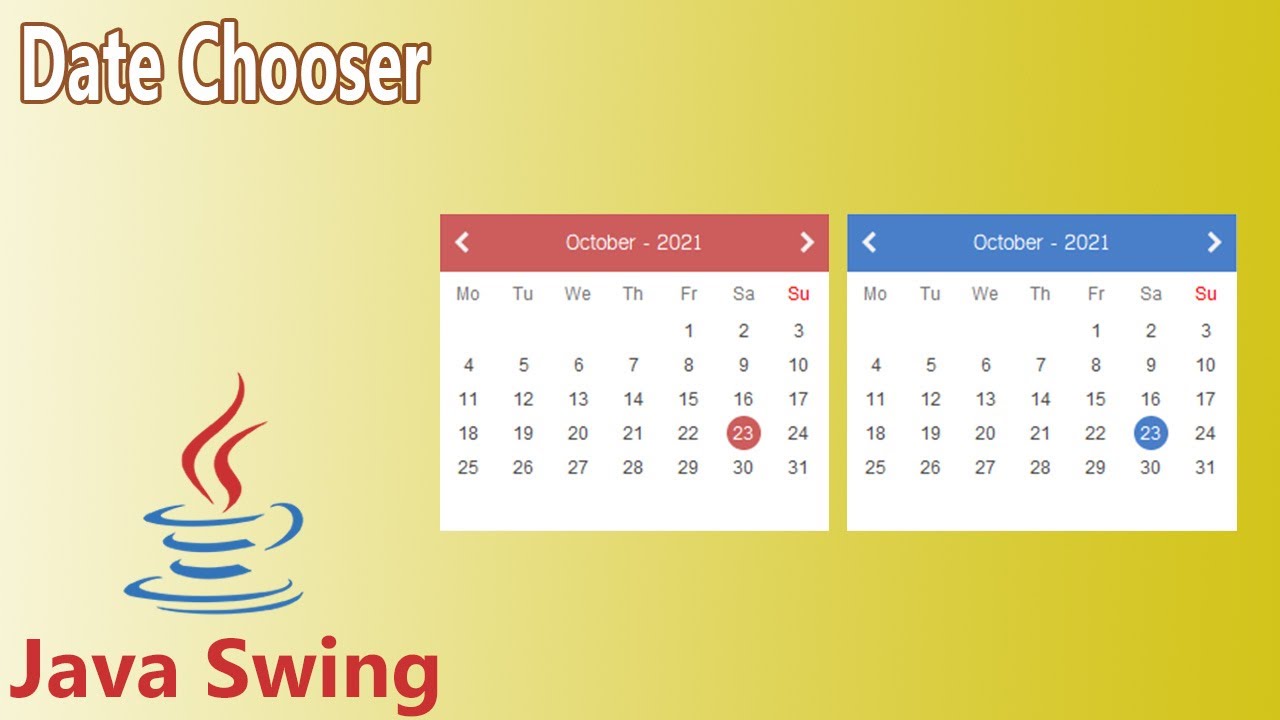 Java Swing - Date Chooser