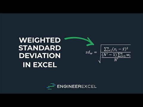Weighted Standard Deviation in Excel