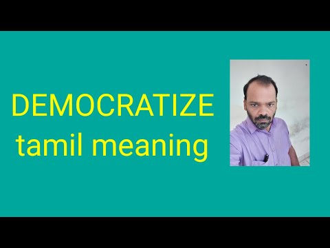 DEMOCRATIZE tamil meaning/sasikumar
