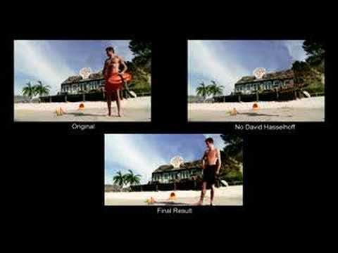David Hasselhoff - bluescreen tricks MAKING OF