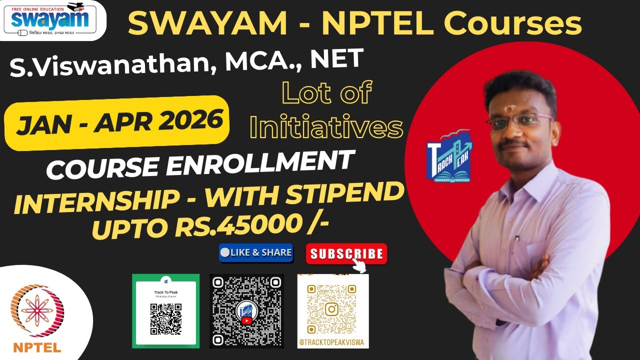 SWAYAM NPTEL Jan–Apr 2026 Enrollment Guide | Internship, FDP, GATE Portal & NPTEL Stars Explained