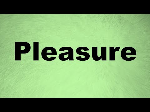 Meaning of pleasure