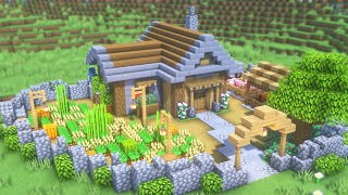 Minecraft - How to build an Acacia Survival Base House with Farm ...