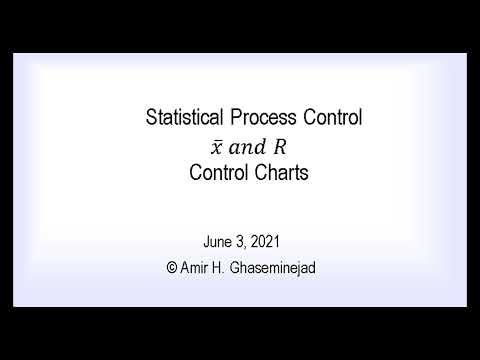 Statistical Process Control SPC control Charts xbar Chart and R Chart