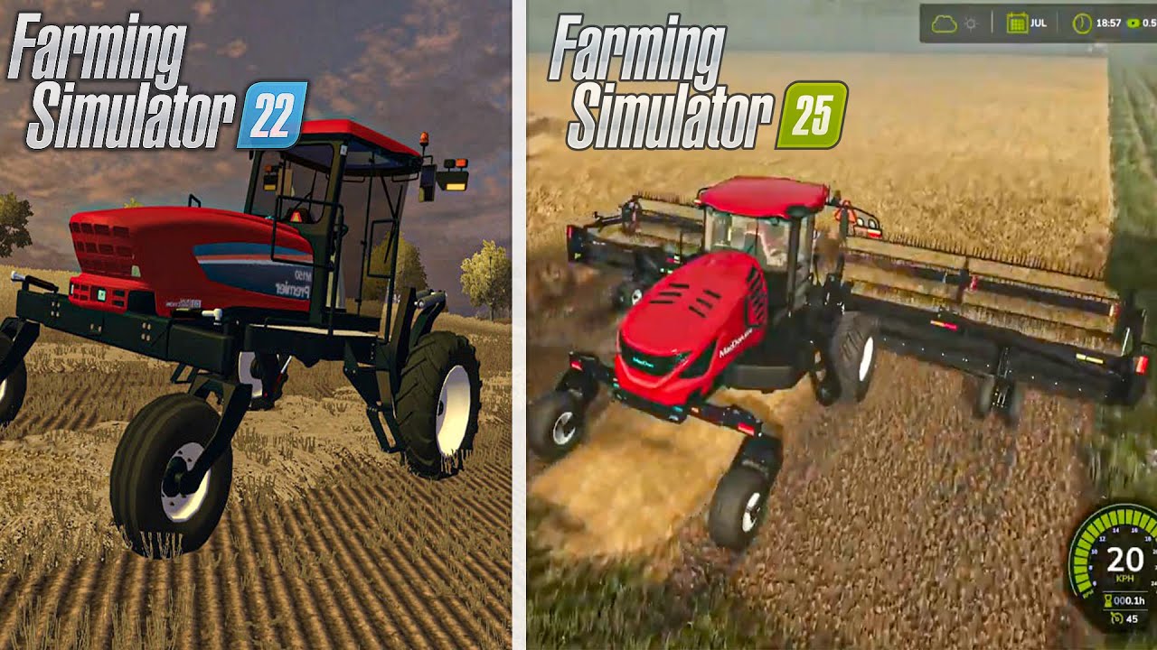 Farming Simulator 25 VS 22 | MacDon Pack comparison | FS 25 gameplay