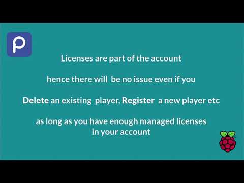 De-registering a player, player-license link in piSignage