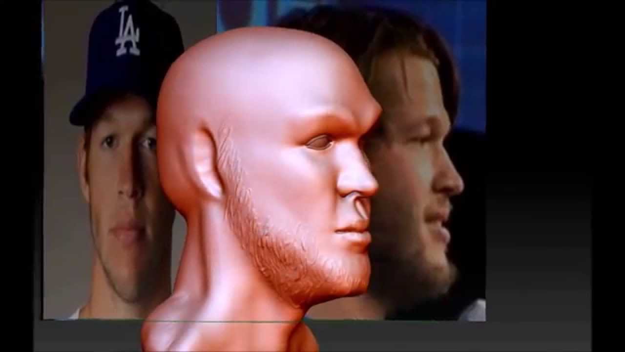Clayton Kershaw ZBrush Timelapse Portrait Sculpt