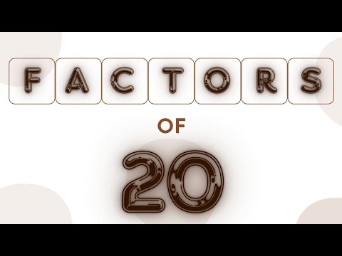 Factors Of 20||what are the factors of 20?||how to find factors of 20?||factors of a number