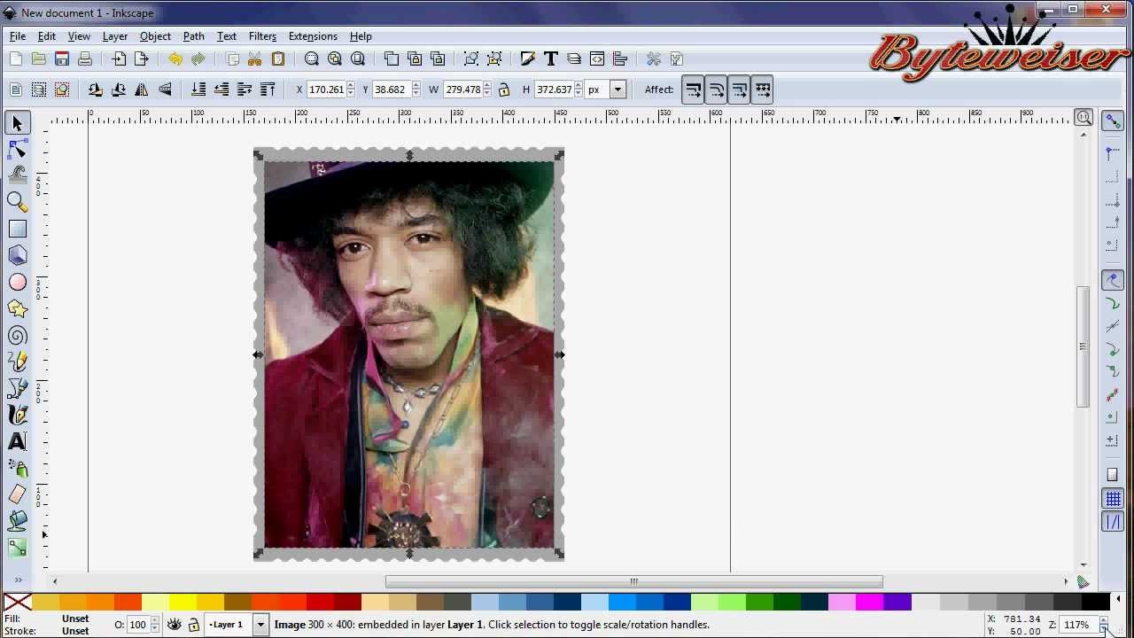 Byteweiser Inkscape Tutorial #10:  Make a US Postal Stamp