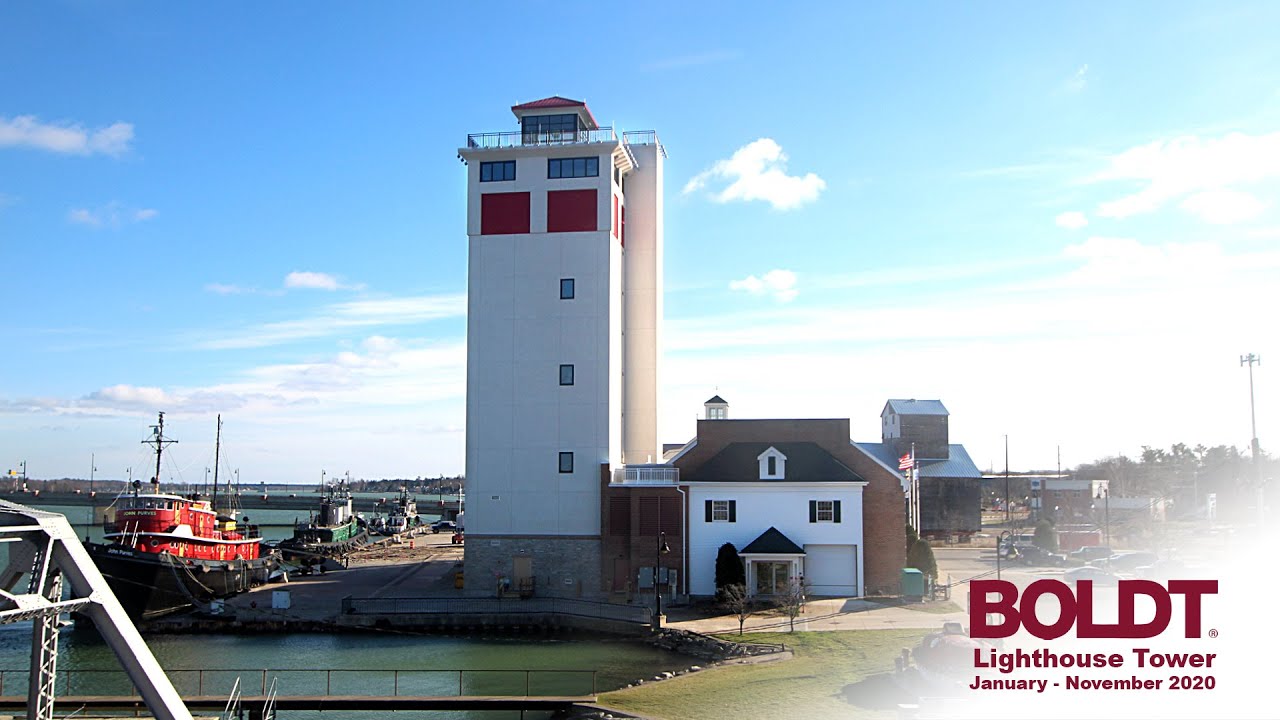 Maritime Lighthouse Tower Construction Time-lapse