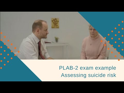 UKMLA (PLAB-2) exam example station - how to assess suicide risk