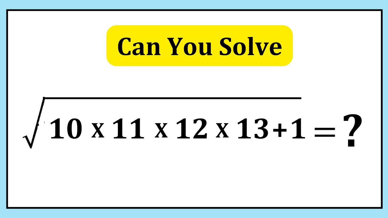 Nice Square Root Math Simplification Problem