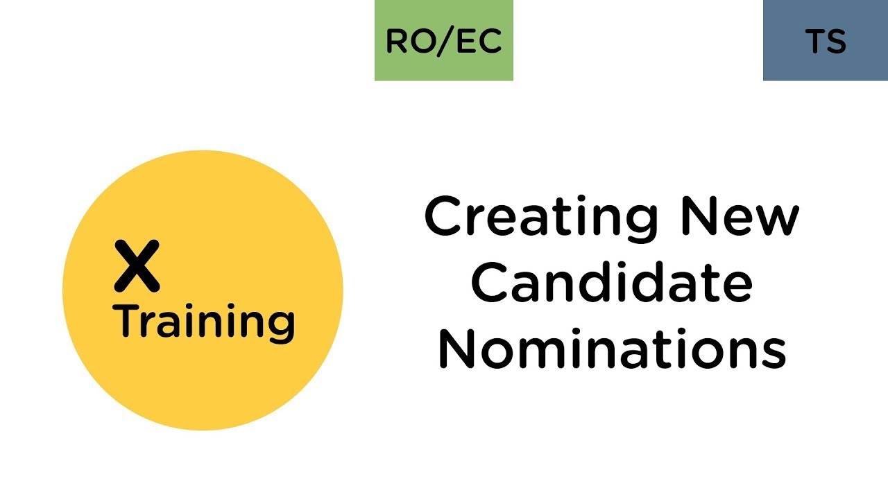 Creating a New Candidate Nomination