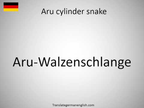 How to say Aru cylinder snake in German?