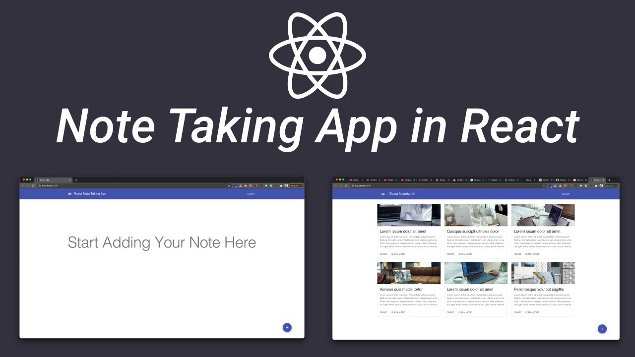 Simple Note Taking App in React JS