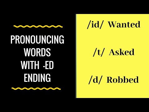 PRONOUNCING WORDS WITH -ED ENDING