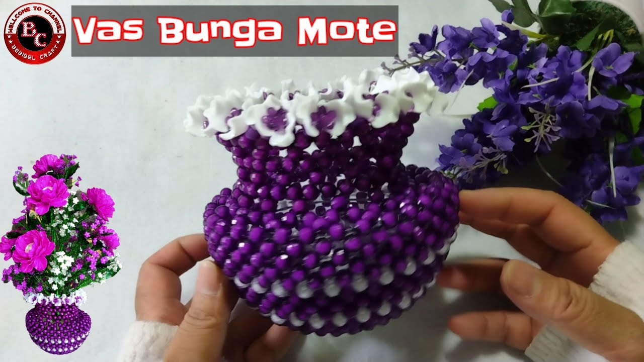 Tutorial on Making Patterned Acrylic Beaded Flower Vases 