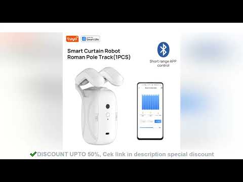 SALE 1PCS Tuya Smart Curtain Robot, Roman Rod Track, APP Control,Single/Double (Works With Tuya Gate