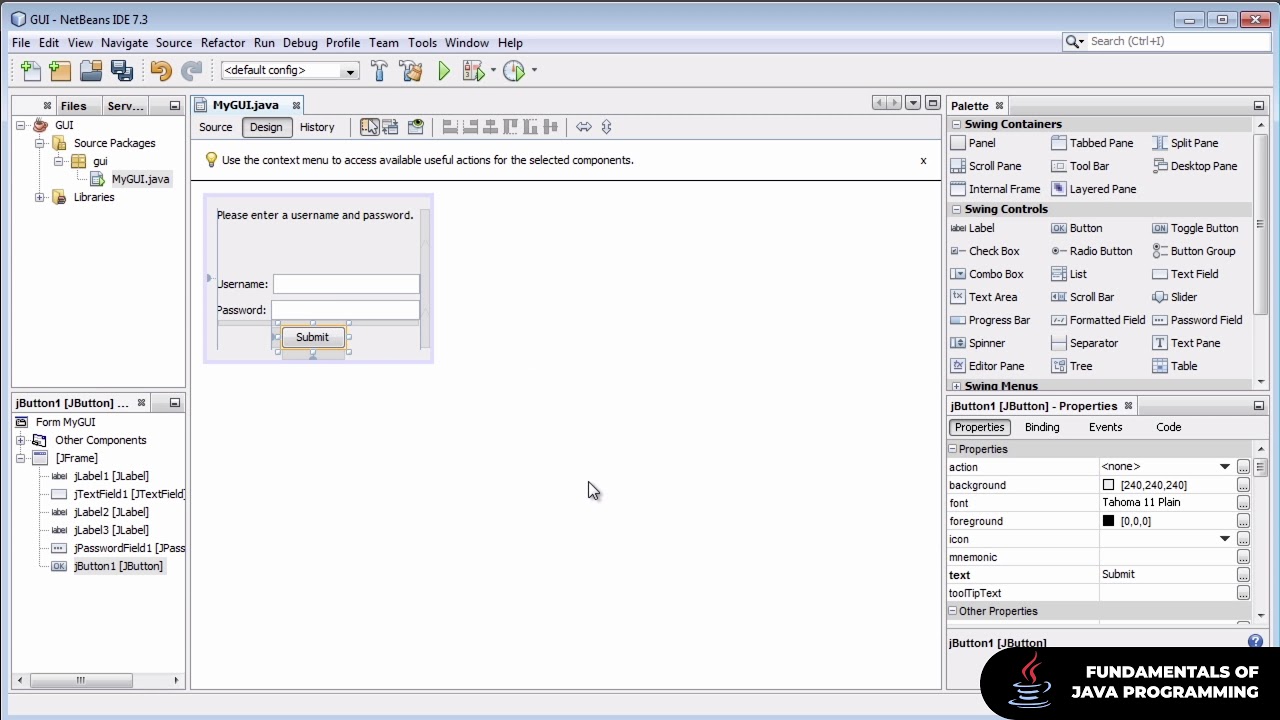GUI Event Handling | The Fundamentals of Java