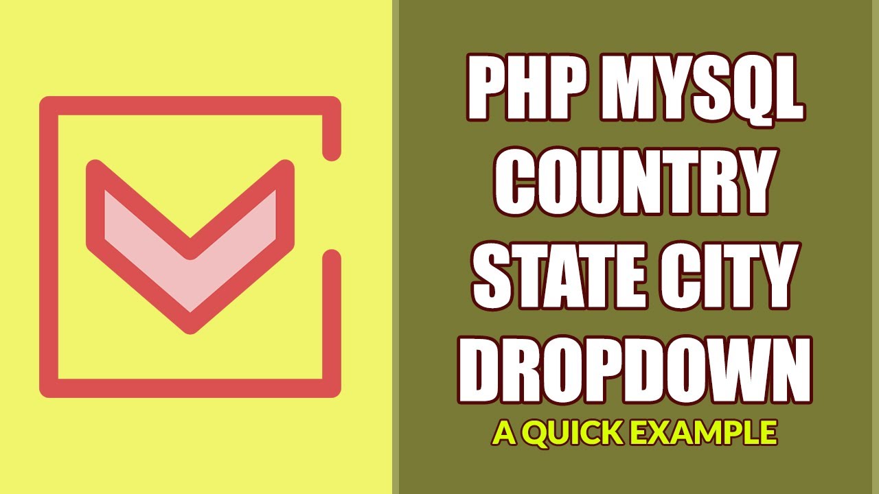 Country State City Dependent Dropdown With PHP MYSQL