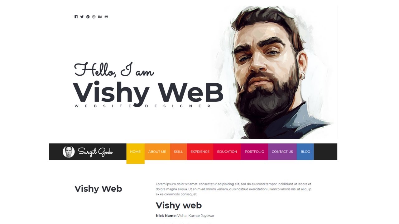 Fully Responsive Portfolio Website Templates Using | Bootstrap5